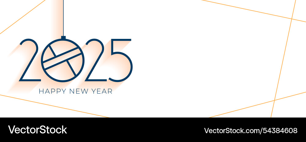 Simple 2025 new year event banner design Vector Image