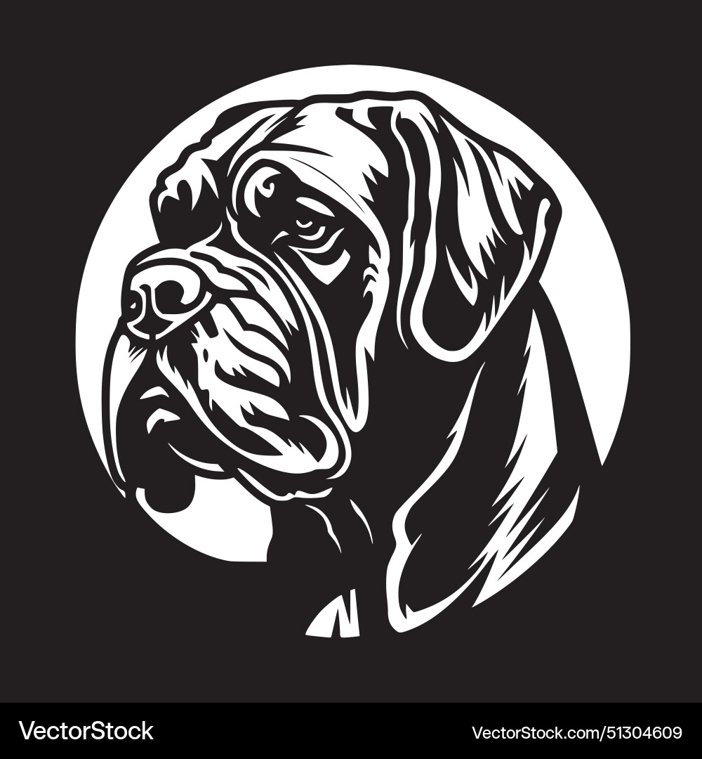 Boxer - minimalist and simple silhouette Vector Image