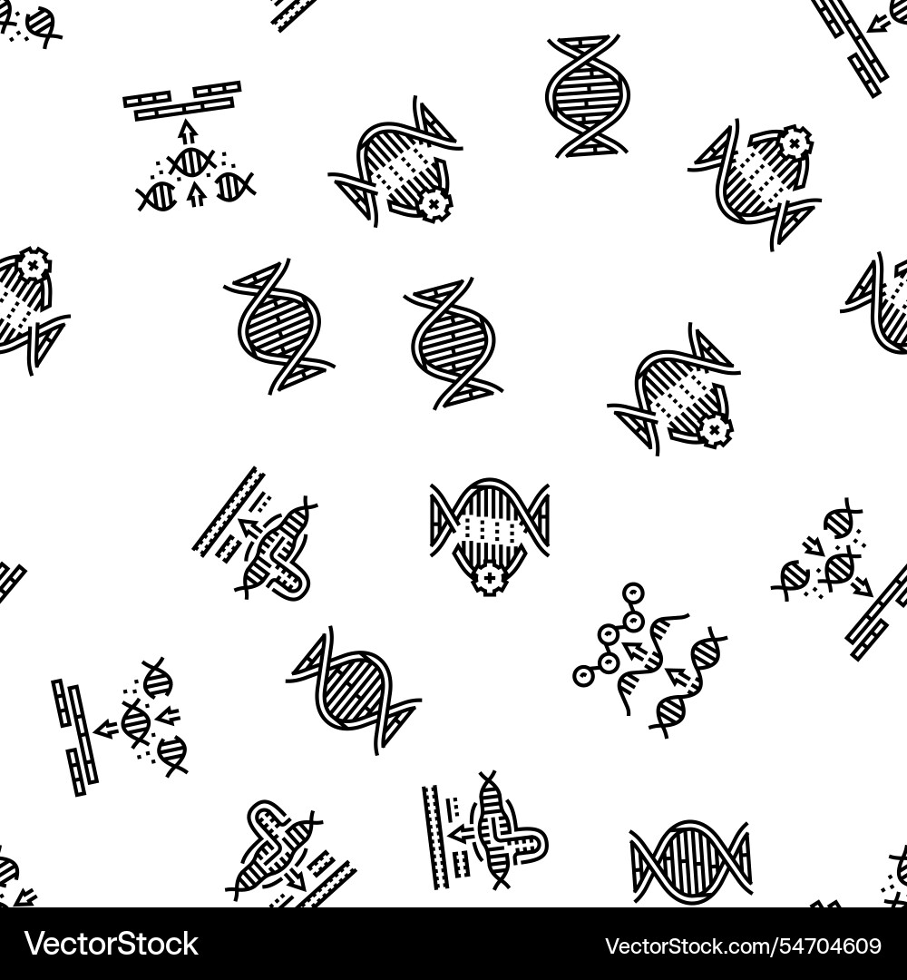 Cryptogenetics dna gene helix seamless pattern Vector Image