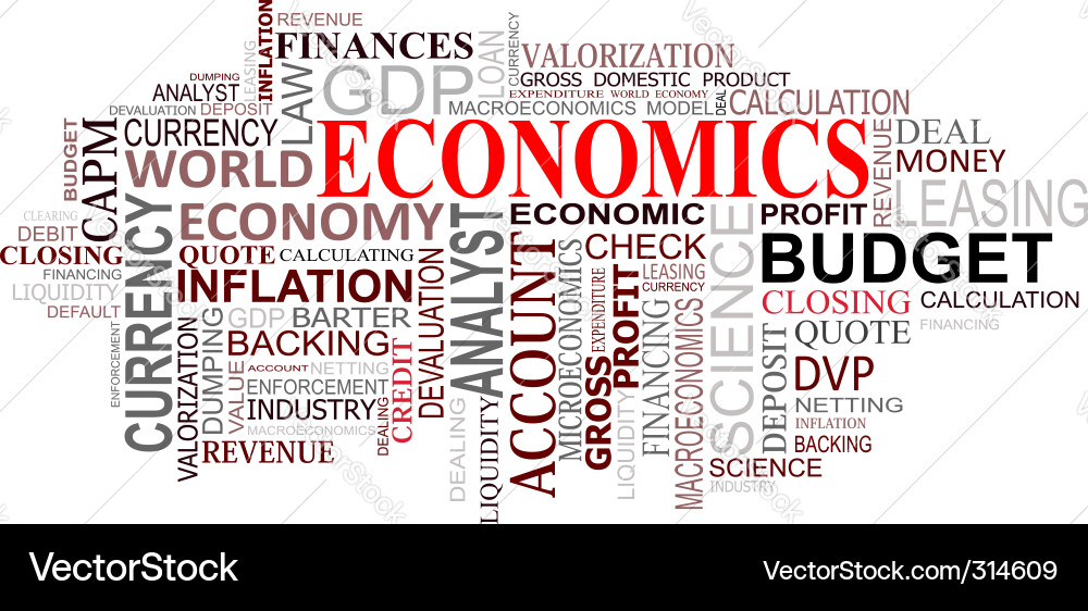 Economics tags cloud Royalty Free Vector Image