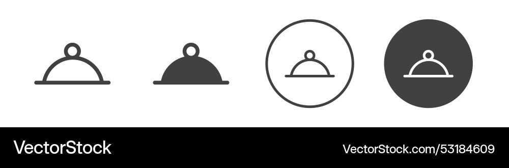 Food platter icon logo outline Royalty Free Vector Image