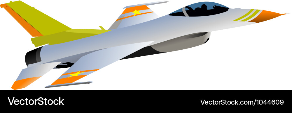 Jet fighter plane Royalty Free Vector Image - VectorStock
