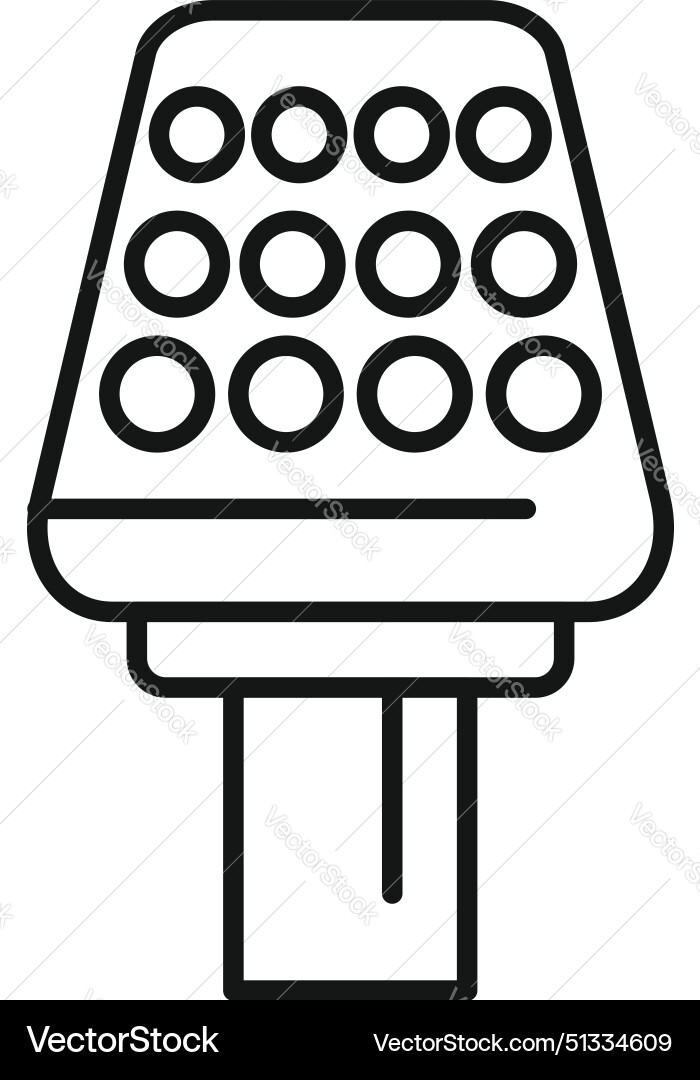 Led traffic light icon outline Royalty Free Vector Image