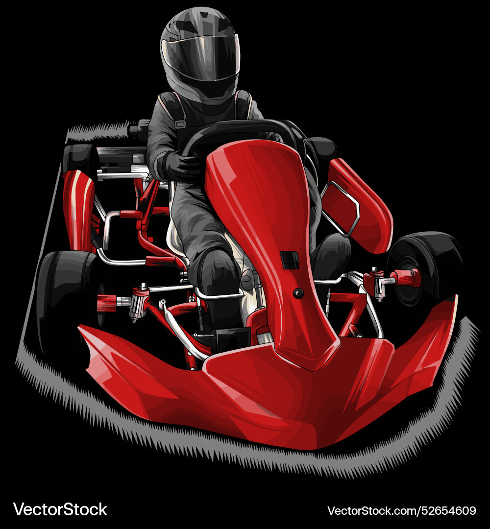 Red drag racing car with black strip Royalty Free Vector