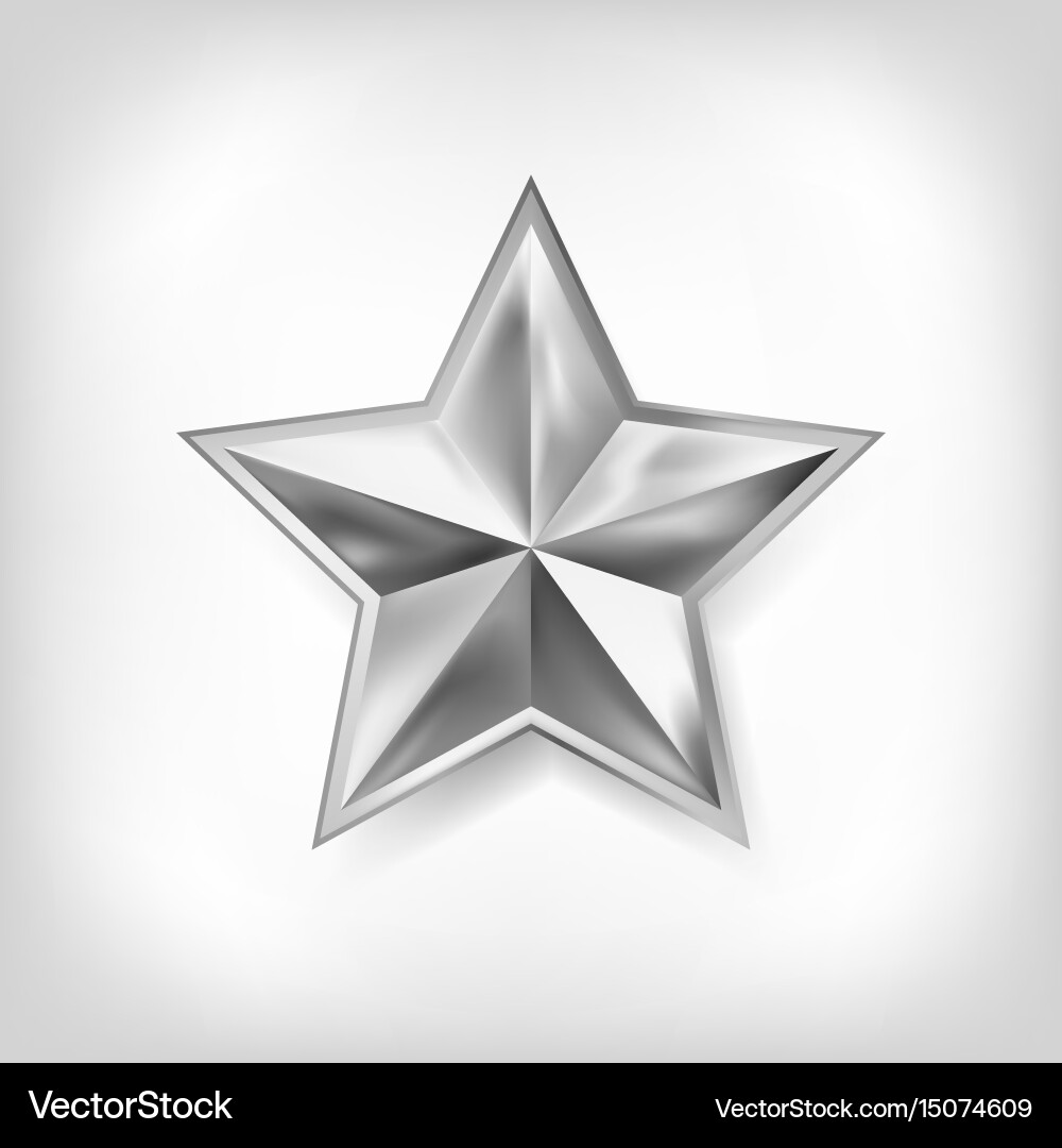 Silver Five-Point Star Royalty Free Vector Image