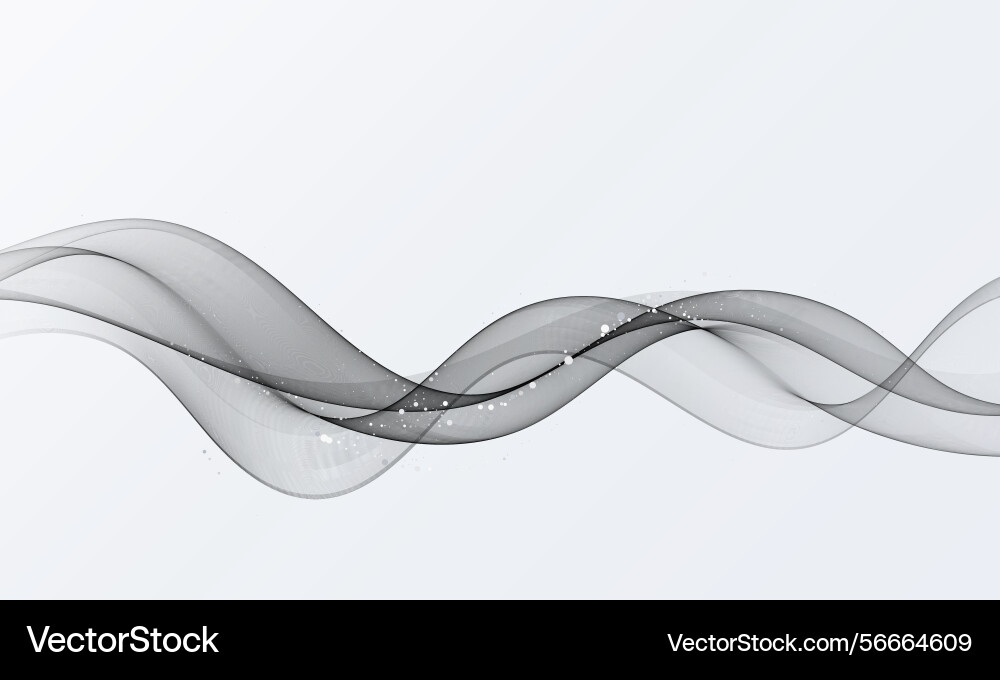 Silver wave abstract lines smooth waves Royalty Free Vector