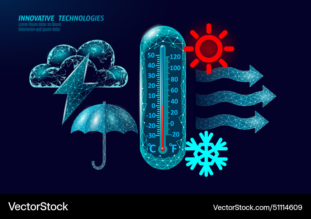 Weather 3d elements mobile app forecasting banner Vector Image