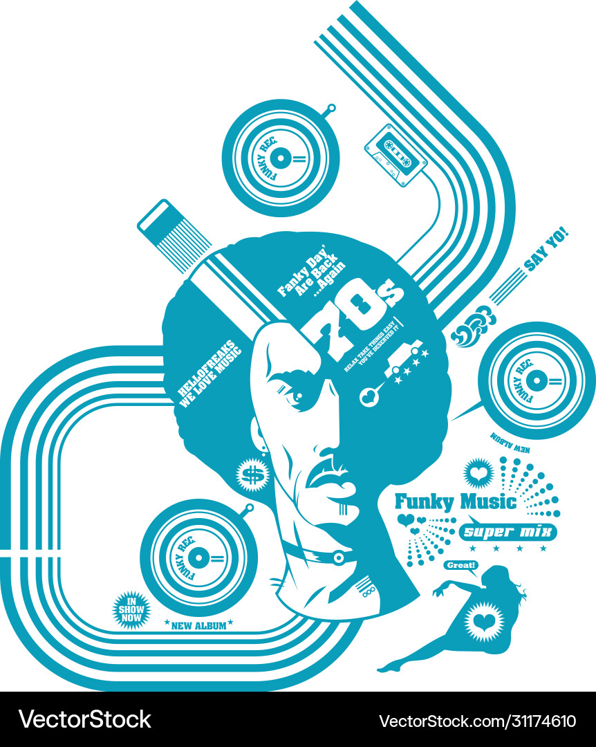 70s Royalty Free Vector Image - VectorStock