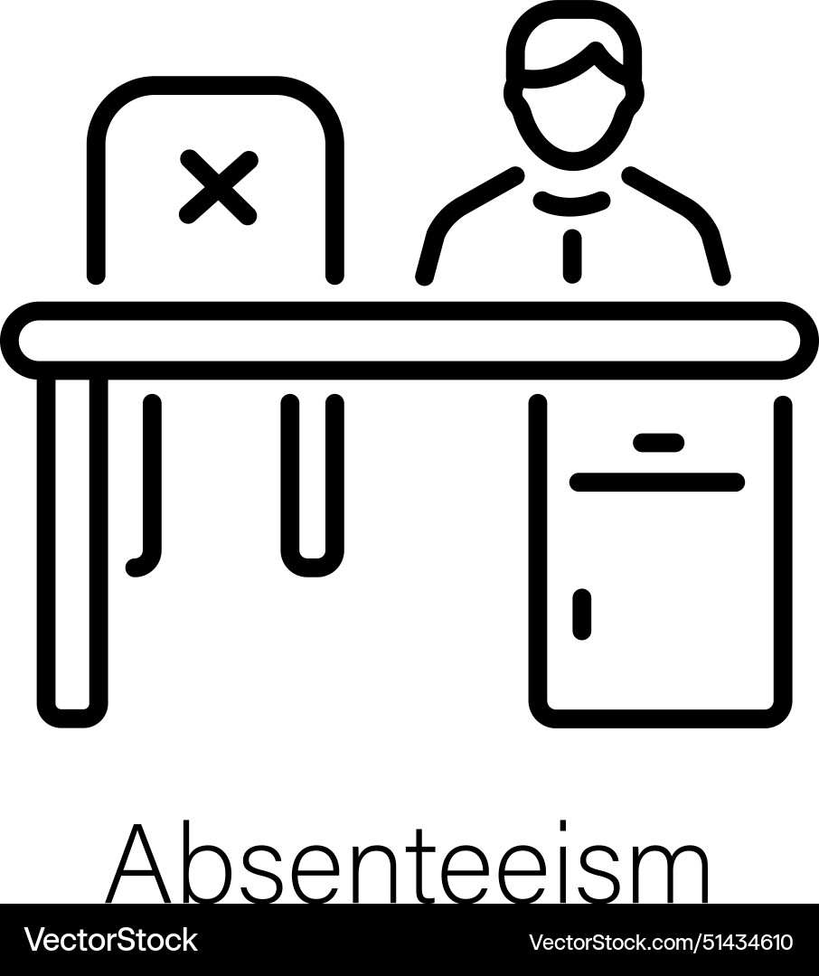 Absenteeism Royalty Free Vector Image - VectorStock