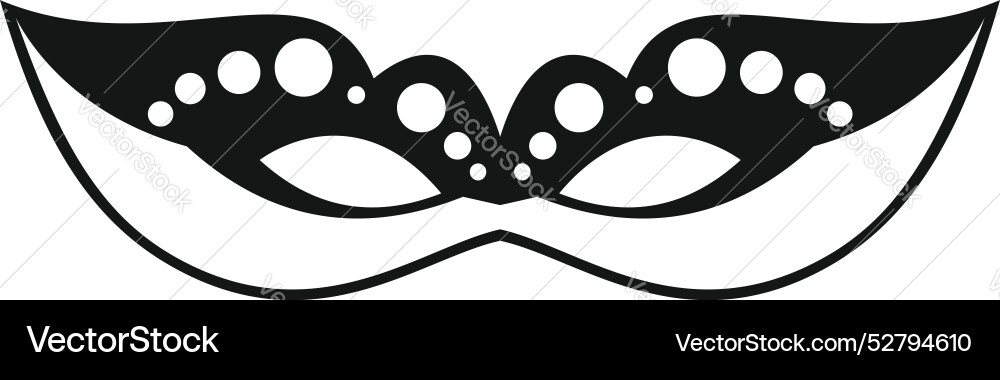 Black and white carnival mask hiding identity Vector Image