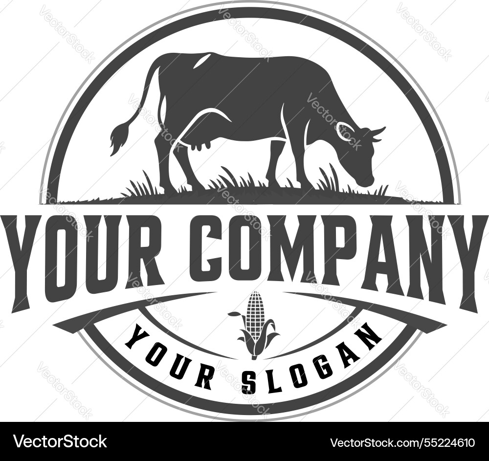 Dairy Cow Portrait Royalty Free Vector Image - VectorStock