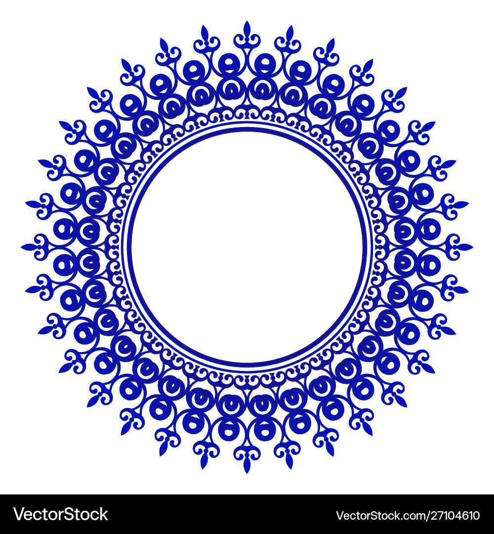 Decorative border round Royalty Free Vector Image
