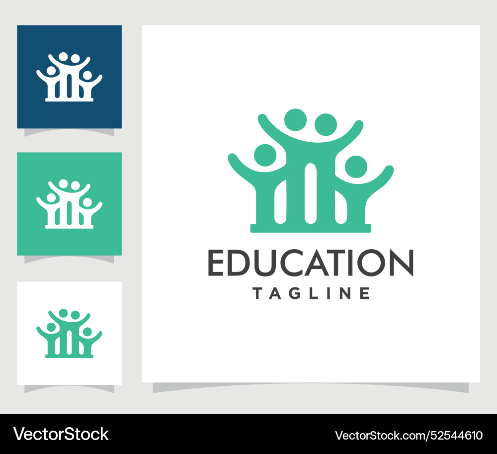 Logo icon simple education Royalty Free Vector Image