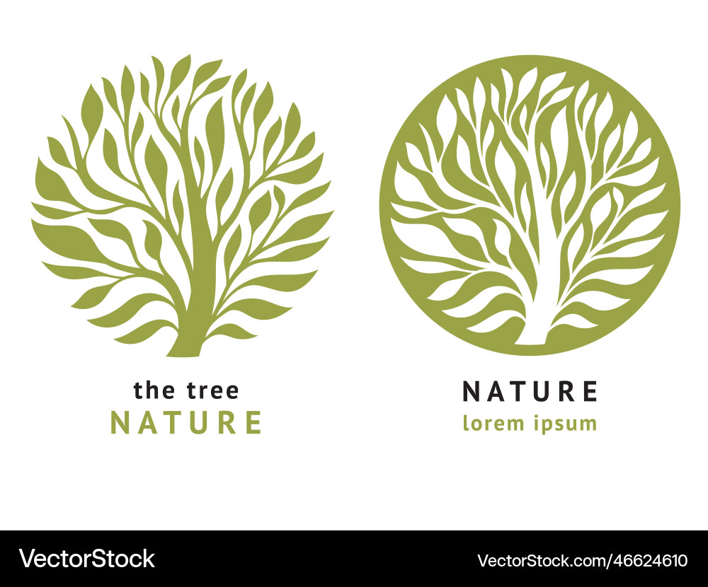 Logo tree eco earth day concept Royalty Free Vector Image