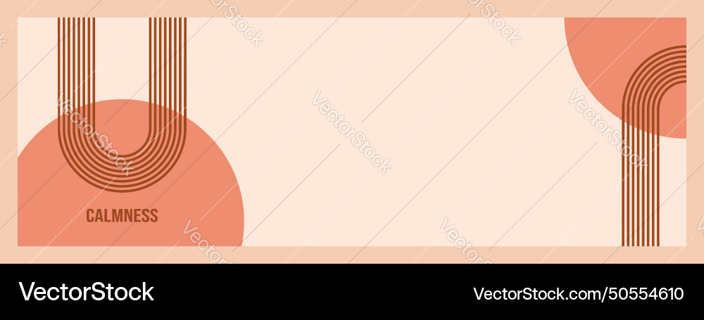 Minimalist geometric zen arches banner template – Royalty-Free Vector ...