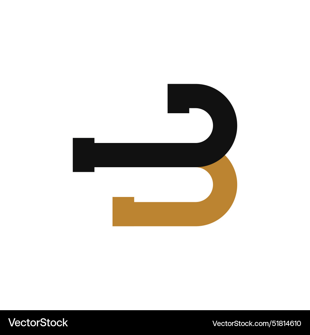 Modern b logo design abstract initial letter Vector Image