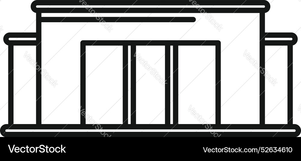 Modern building facade with large windows Vector Image