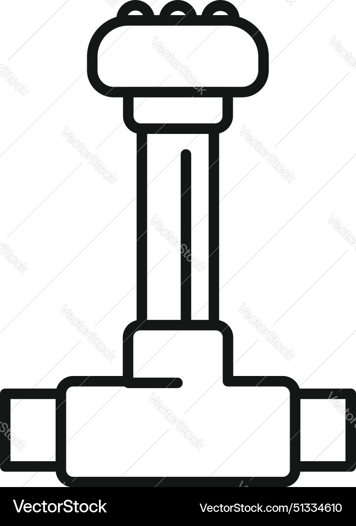 Of a simple pipe wrench icon Royalty Free Vector Image