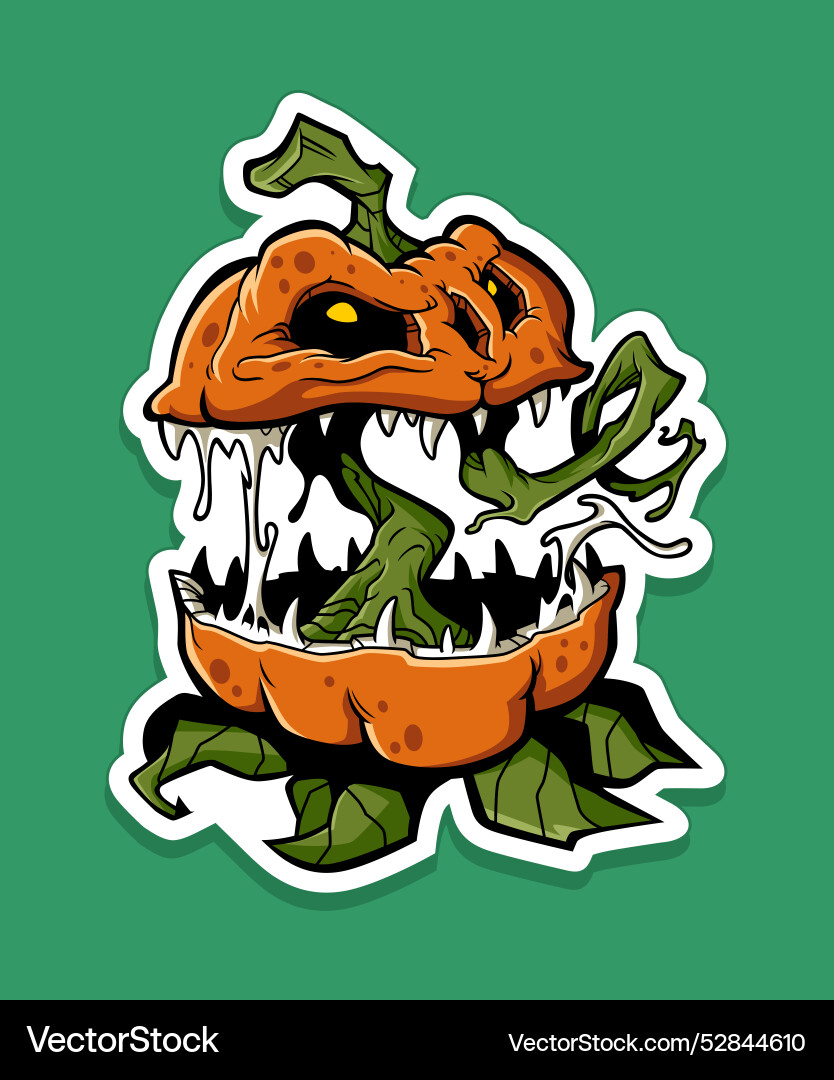 Pumpkin monster Royalty Free Vector Image - VectorStock