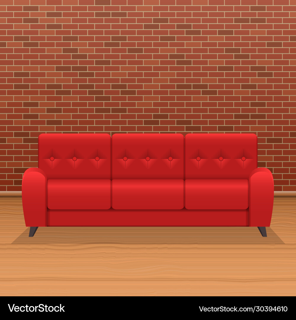 Realistic sofa Royalty Free Vector Image - VectorStock