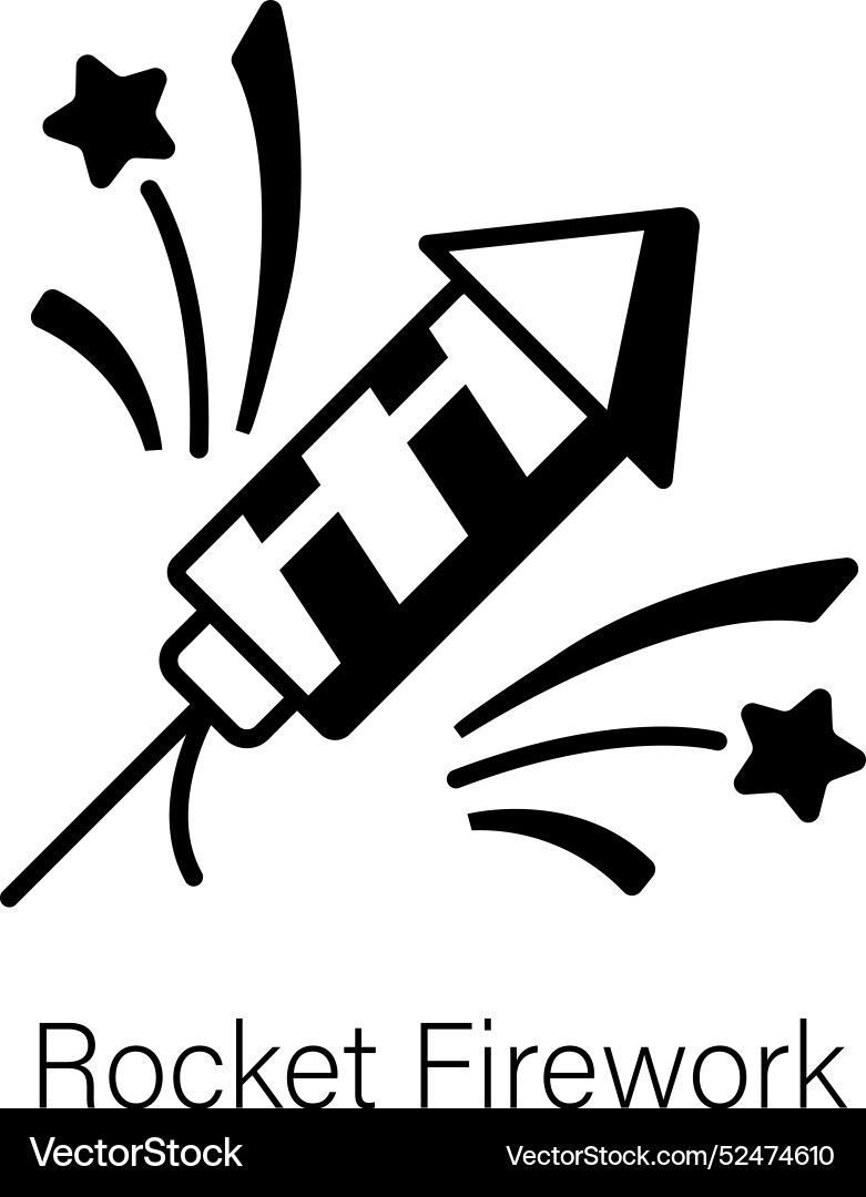Rocket firework Royalty Free Vector Image - VectorStock