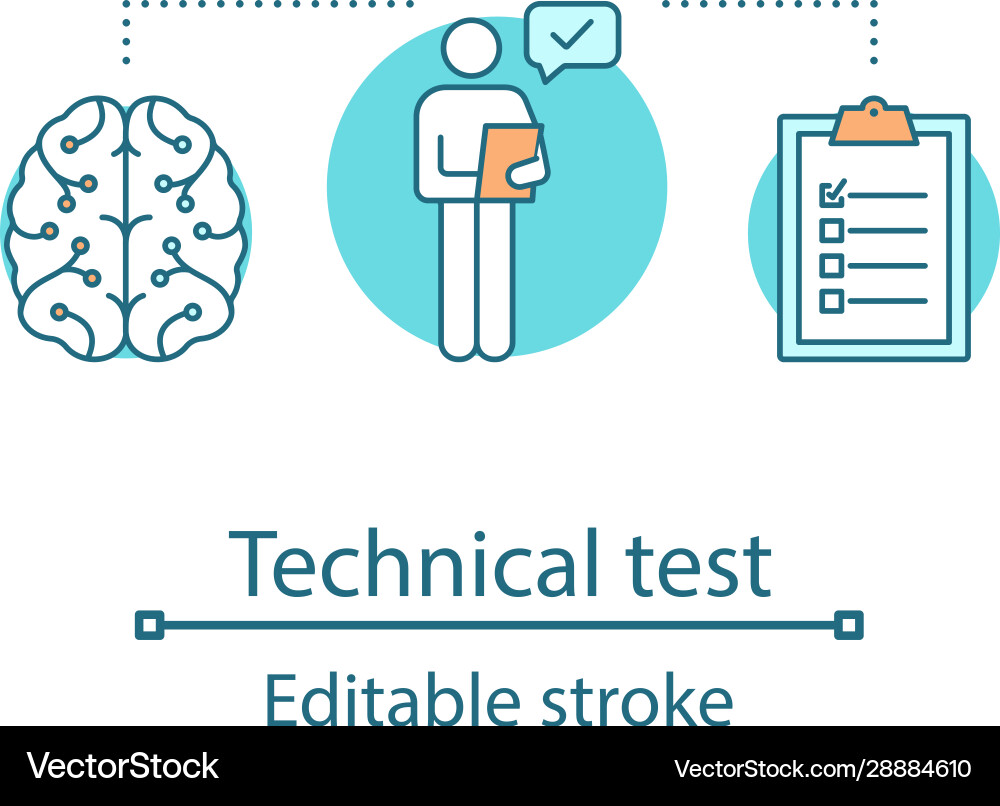 Technical test concept icon Royalty Free Vector Image