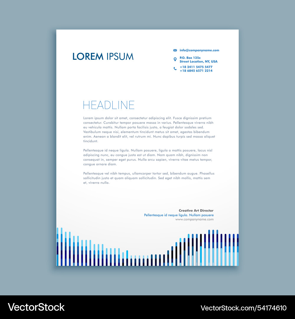 Tendy letterhead design Royalty Free Vector Image