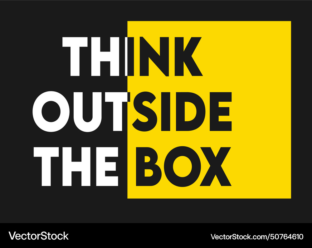 Think outside the box Royalty Free Vector Image