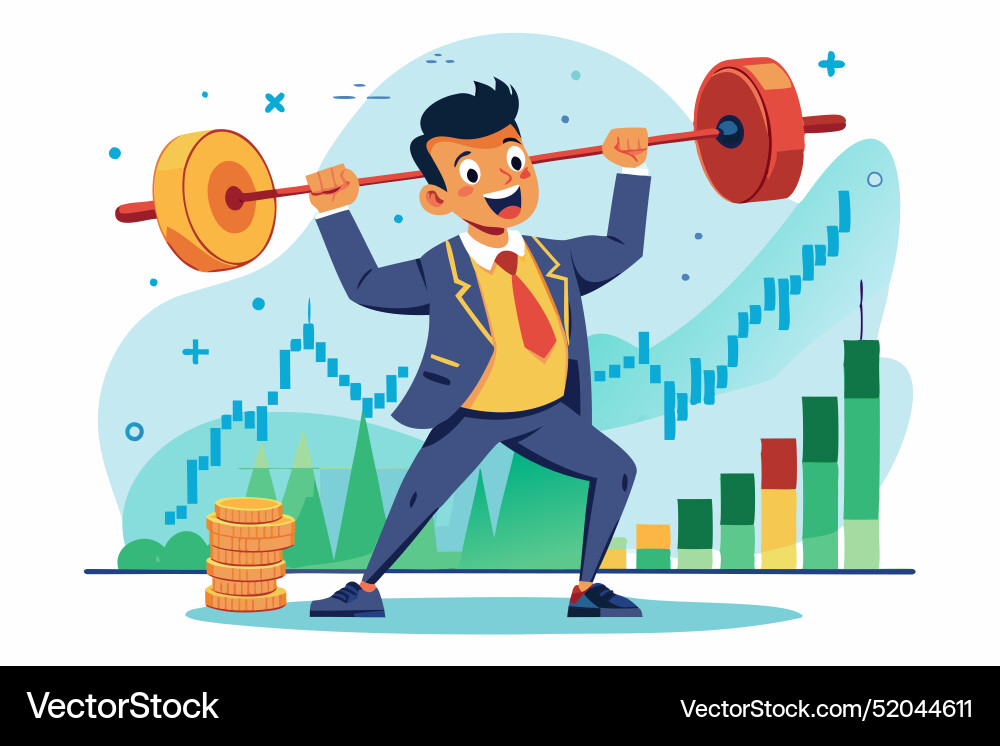 Business success strength metaphor Royalty Free Vector Image