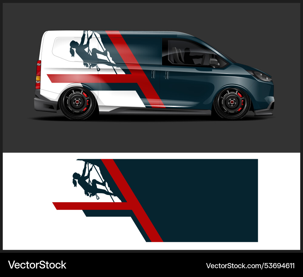 Car graphic for vehicle vinyl wrap Royalty Free Vector Image