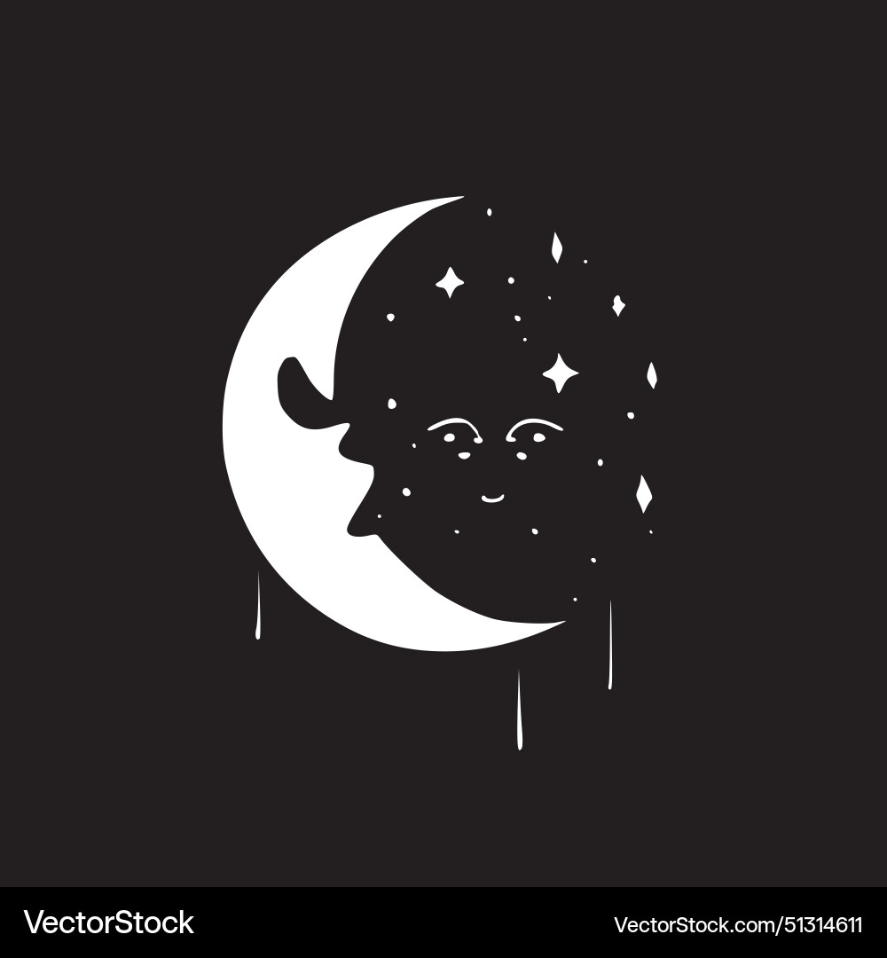 Celestial - minimalist and flat logo Royalty Free Vector