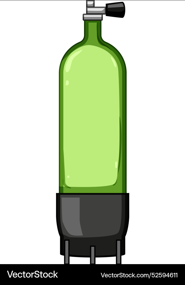 Diver diving cylinder cartoon Royalty Free Vector Image