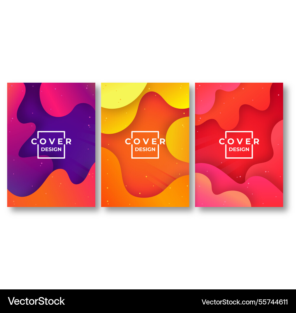 Dynamic poster collection Royalty Free Vector Image
