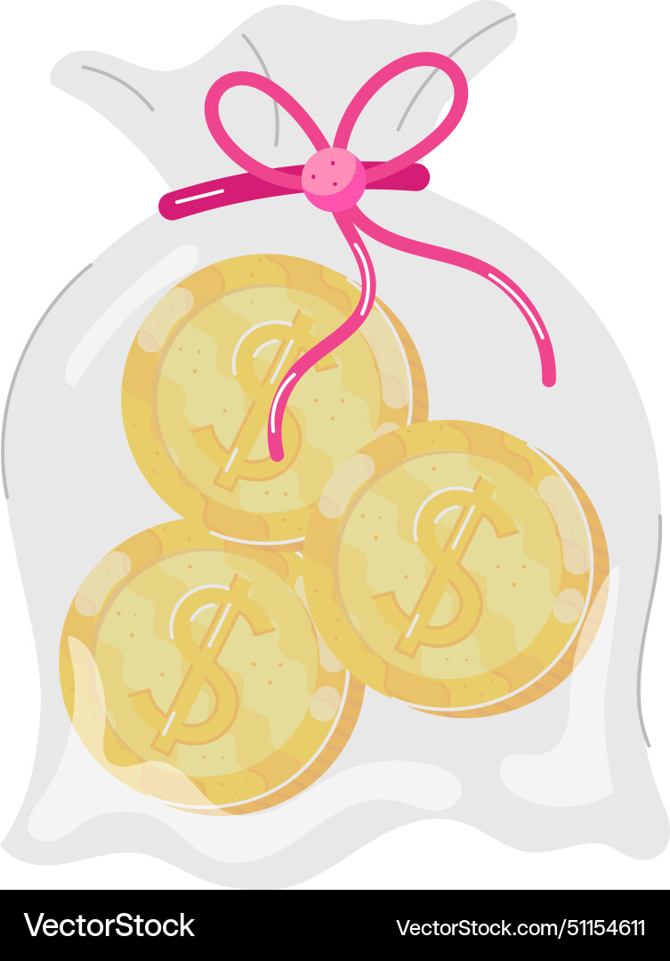 Gold coins flat stickers Royalty Free Vector Image