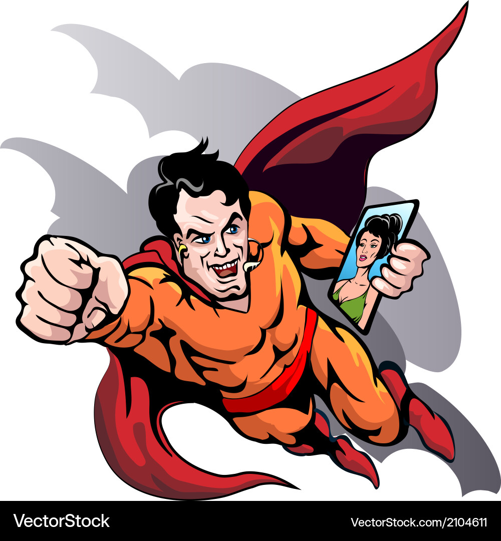 Hero at work Royalty Free Vector Image - VectorStock