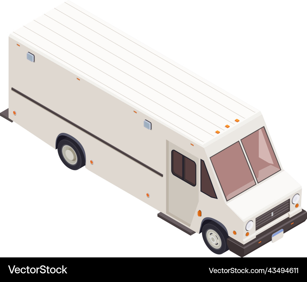 Isometric van Royalty Free Vector Image - VectorStock