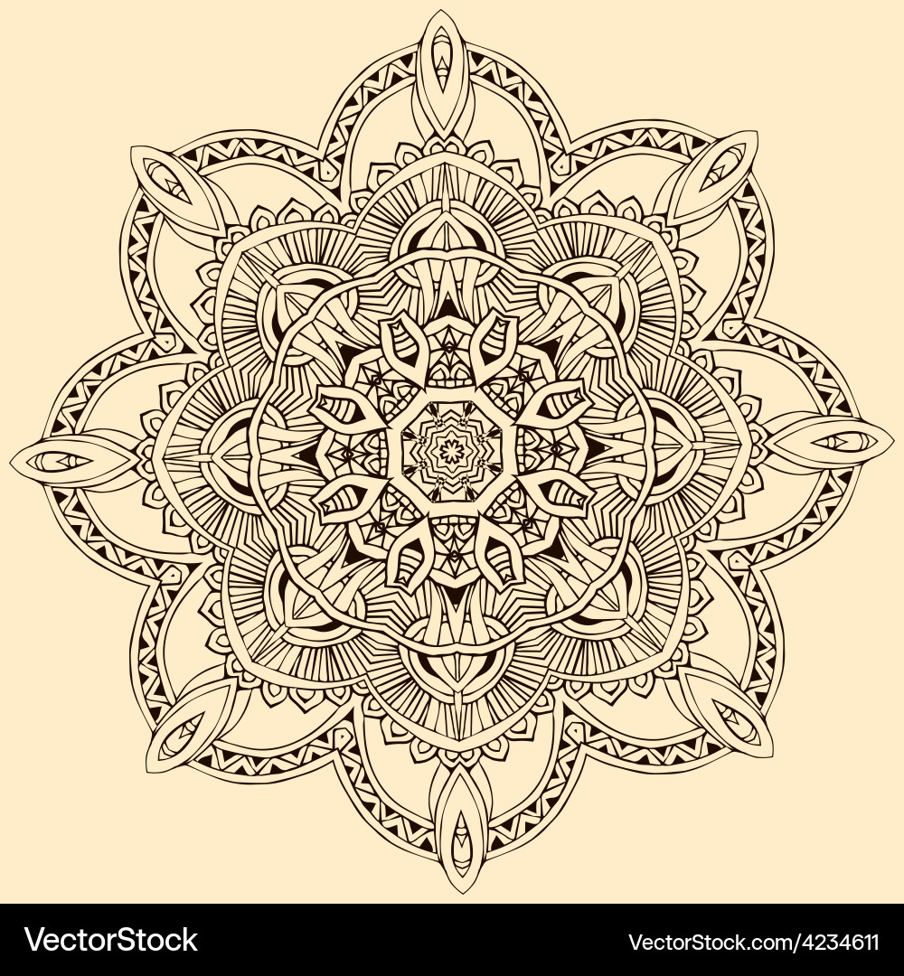 Mandala Ornament Royalty Free Vector Image - VectorStock
