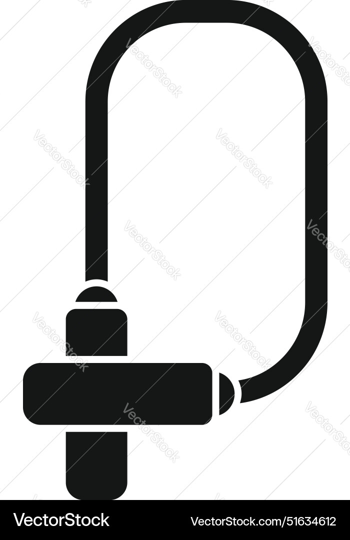 Bike lock protecting bicycle from theft icon Vector Image