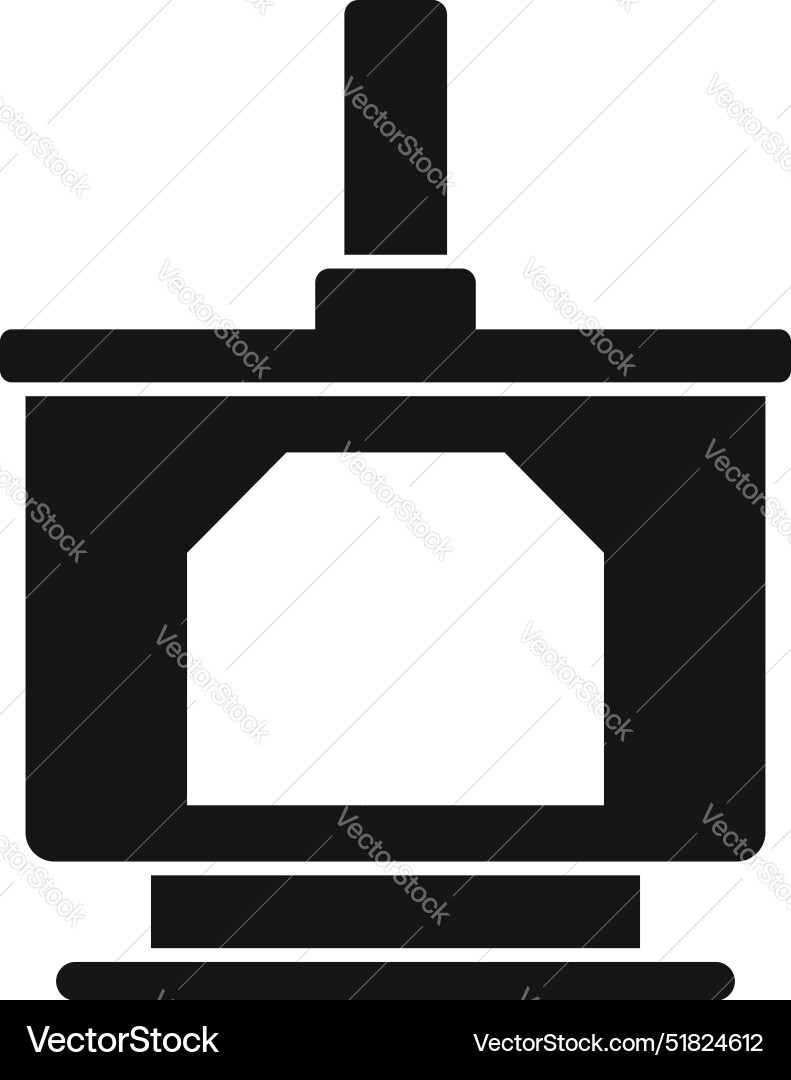 Blacksmiths forge working with metal burning icon Vector Image