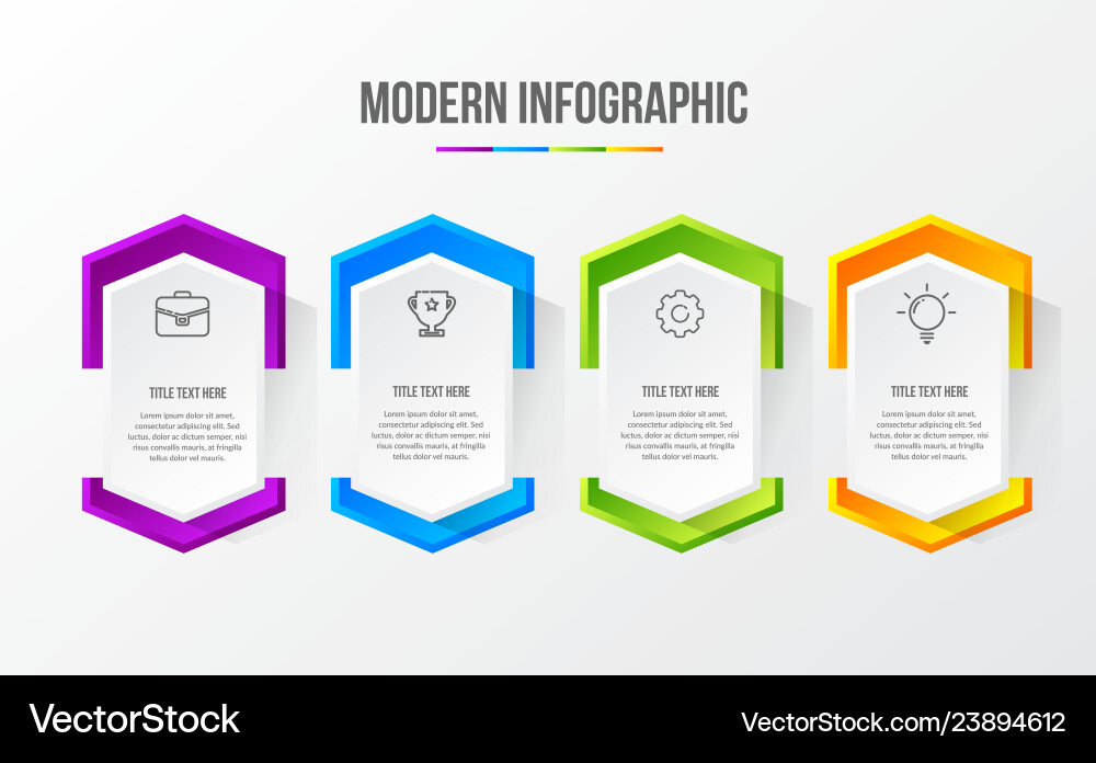 Color modern infographic with 3d table Royalty Free Vector