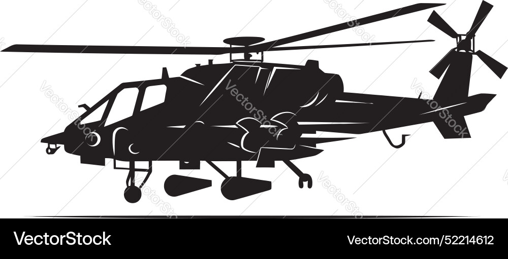 Dynamic defender black helicopter emblematic Vector Image