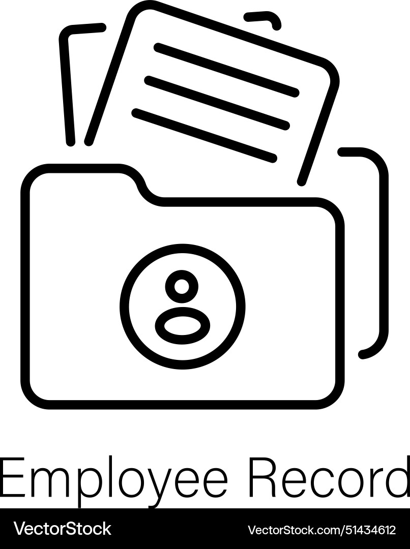Employee record Royalty Free Vector Image - VectorStock