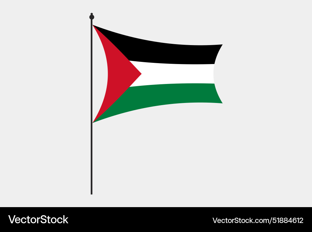 Flag of palestine Royalty Free Vector Image - VectorStock