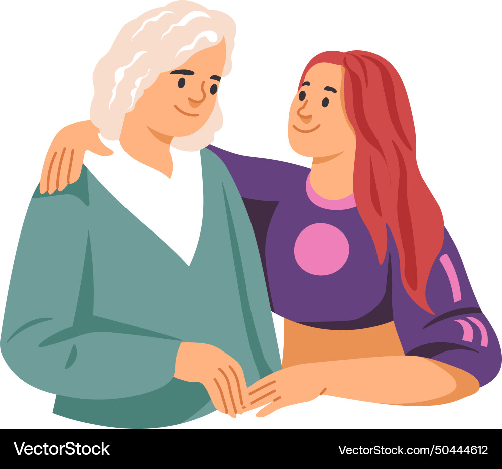 Generational love and smiles Royalty Free Vector Image