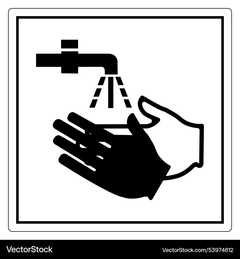Hand washing symbol for hygiene awareness Vector Image