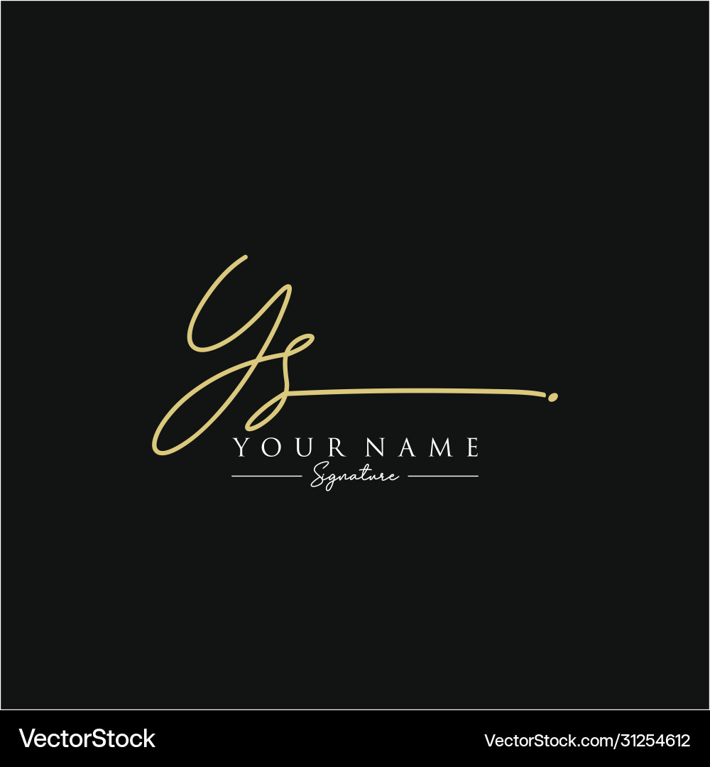 Letter gs signature logo template Royalty Free Vector Image