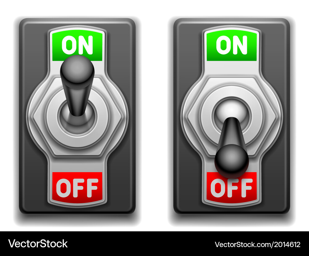 On and Off Switches Royalty Free Vector Image - VectorStock