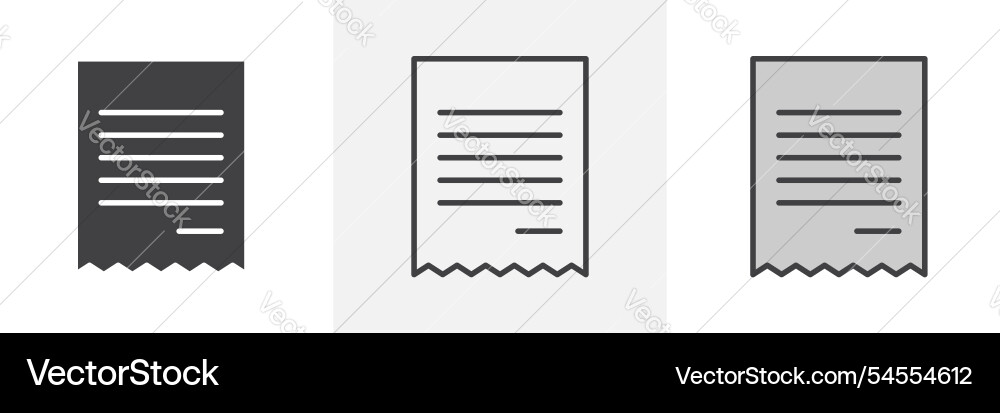 Paper receipt icon Royalty Free Vector Image - VectorStock