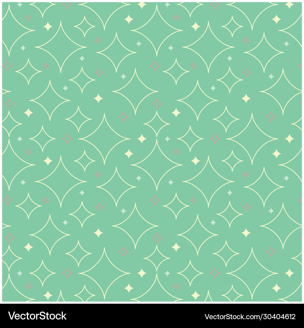Retro Stars Pattern - 1950s Style Royalty Free Vector Image