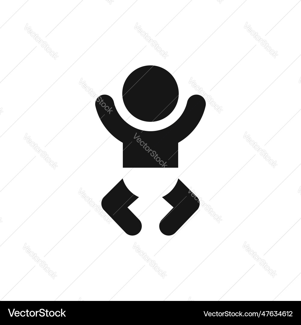 Simple baby change room symbol Royalty Free Vector Image